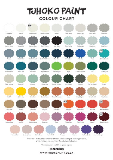 Colour Chart – Tjhoko Paint